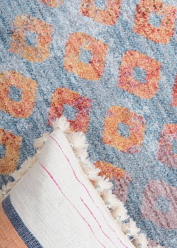 Devan - Rainbow Square Pattern Rug – Warmly