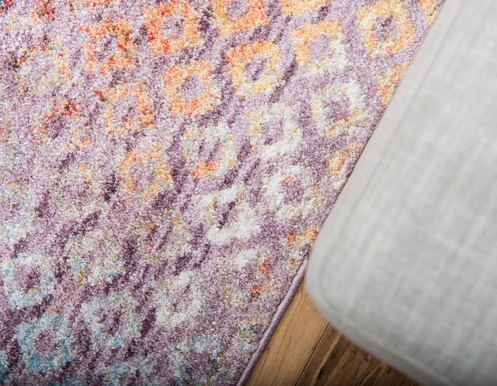 Devan - Rainbow Square Pattern Rug – Warmly