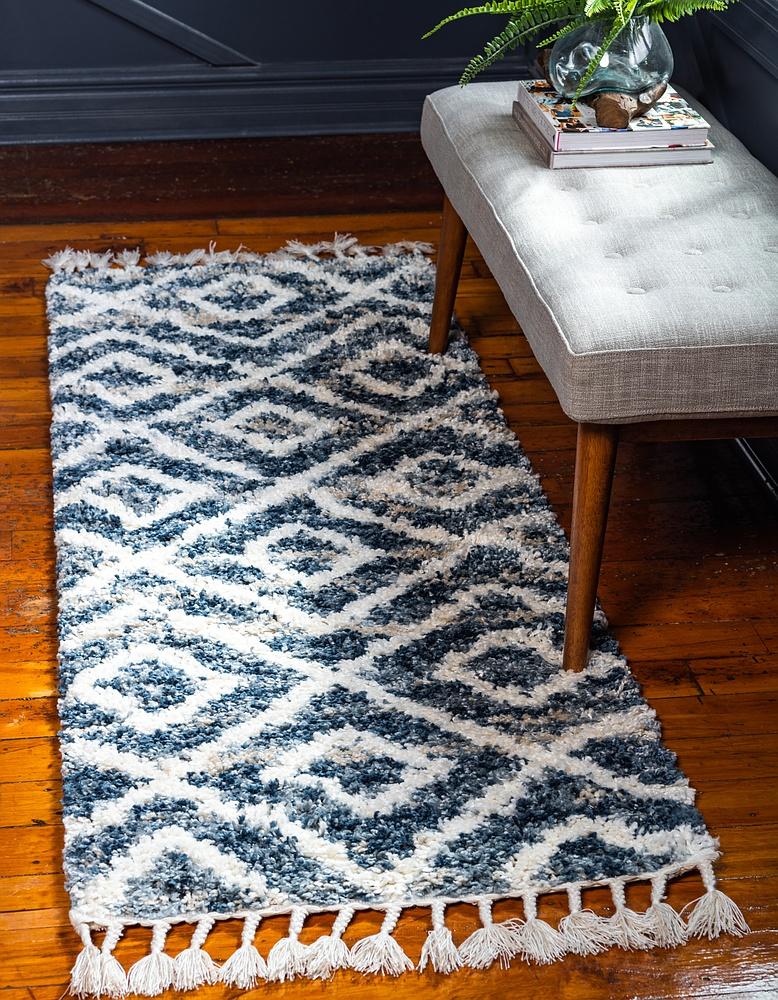 Roderick - Diamond Pattern Shaggy Rug – Warmly
