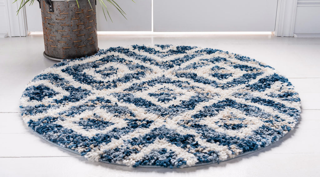 Roderick - Diamond Pattern Shaggy Rug – Warmly