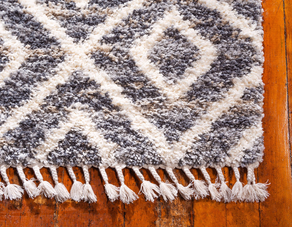 Roderick - Diamond Pattern Shaggy Rug – Warmly