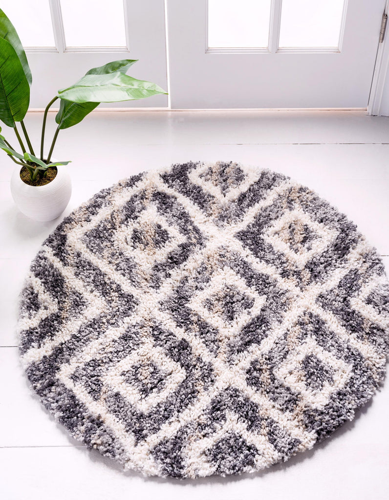 Roderick - Diamond Pattern Shaggy Rug – Warmly