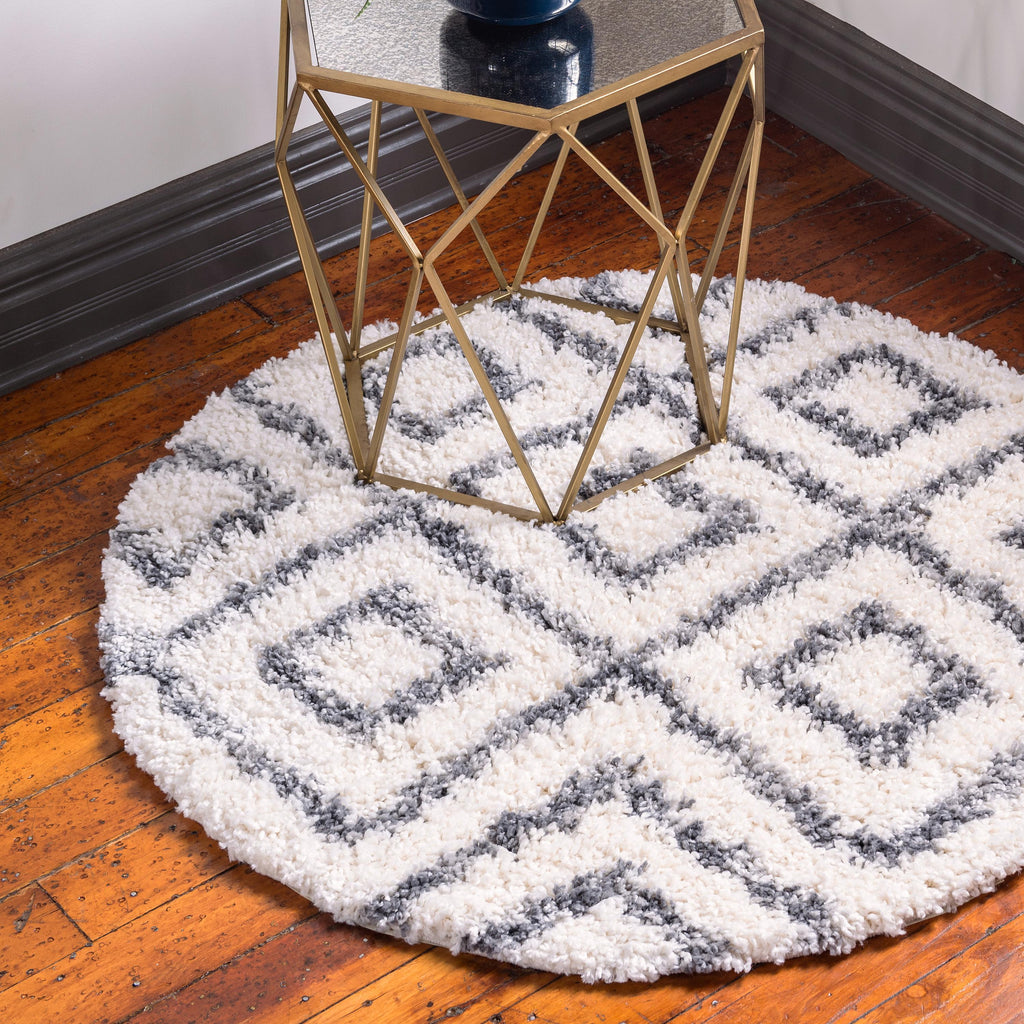 Roderick - Diamond Pattern Shaggy Rug – Warmly