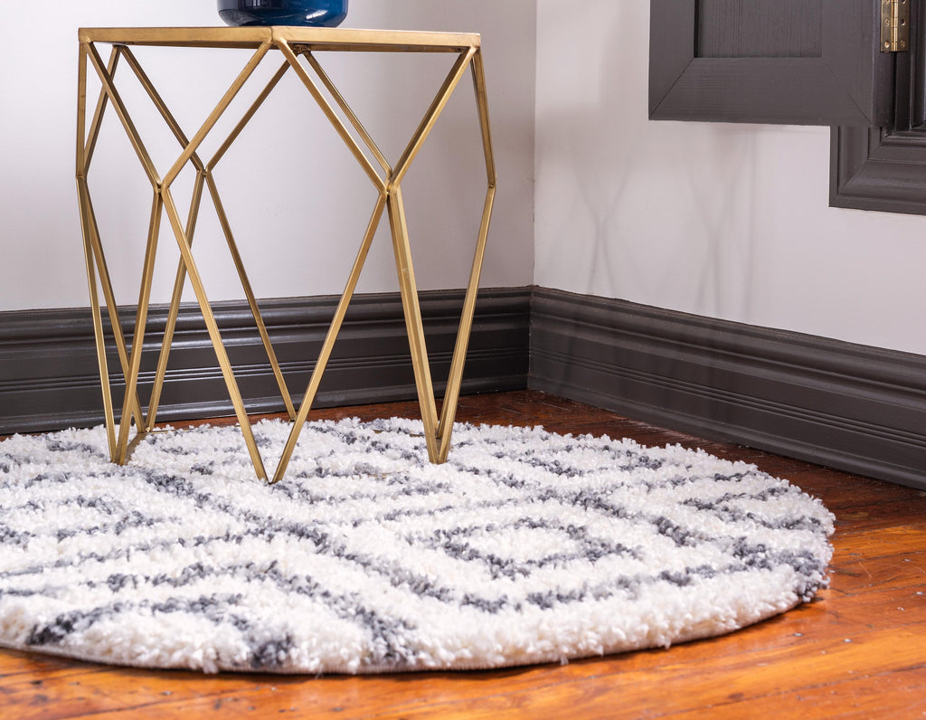 Roderick - Diamond Pattern Shaggy Rug – Warmly