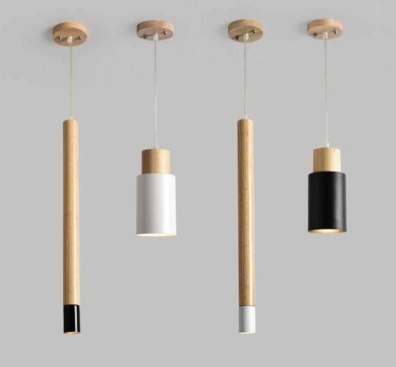 Ambrose - Modern Nordic Long Hanging Wood Light – Warmly