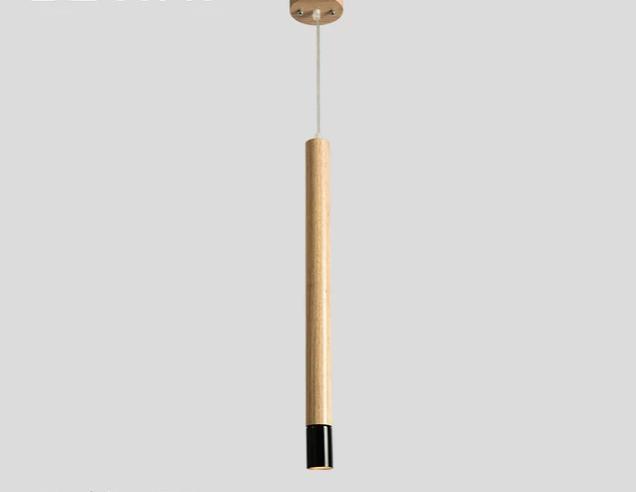 Ambrose - Modern Nordic Long Hanging Wood Light – Warmly