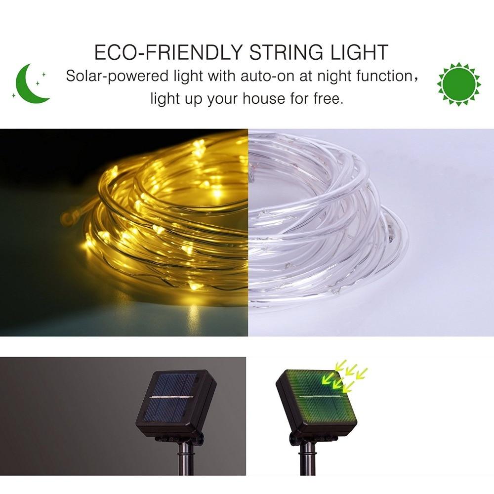 LED Solar Tube String Garden Lights – Warmly