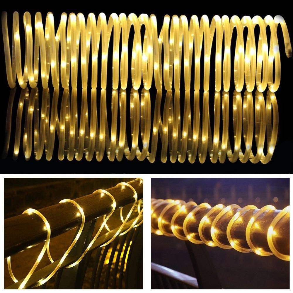 LED Solar Tube String Garden Lights – Warmly