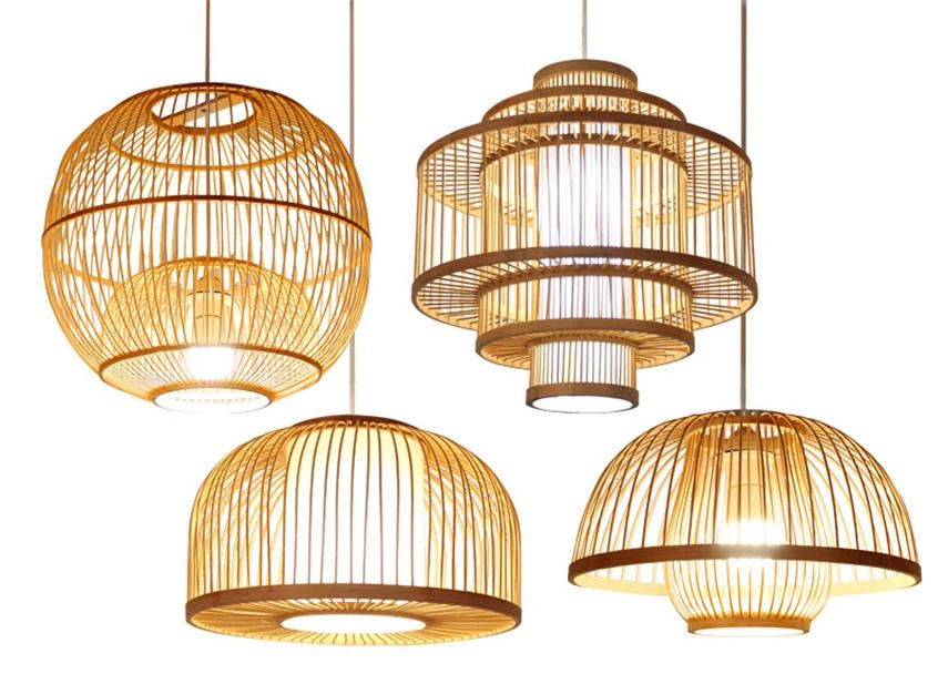 Calico - Bamboo Pendant Hanging Light – Warmly