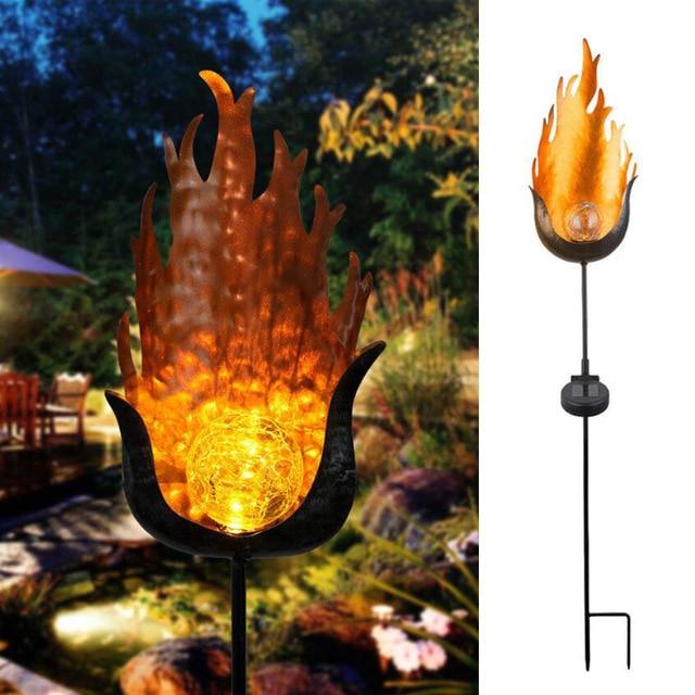 LED Artificial Flame Garden Light – Warmly