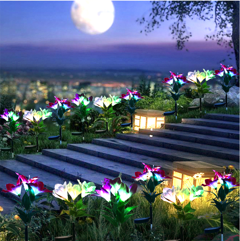 Artificial Lilies LED Garden Lights – Warmly