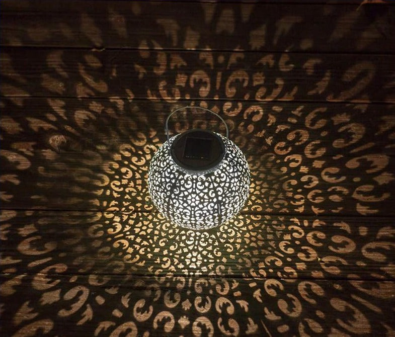 Bode - Round Solar Hanging Shadow Cast Lantern – Warmly