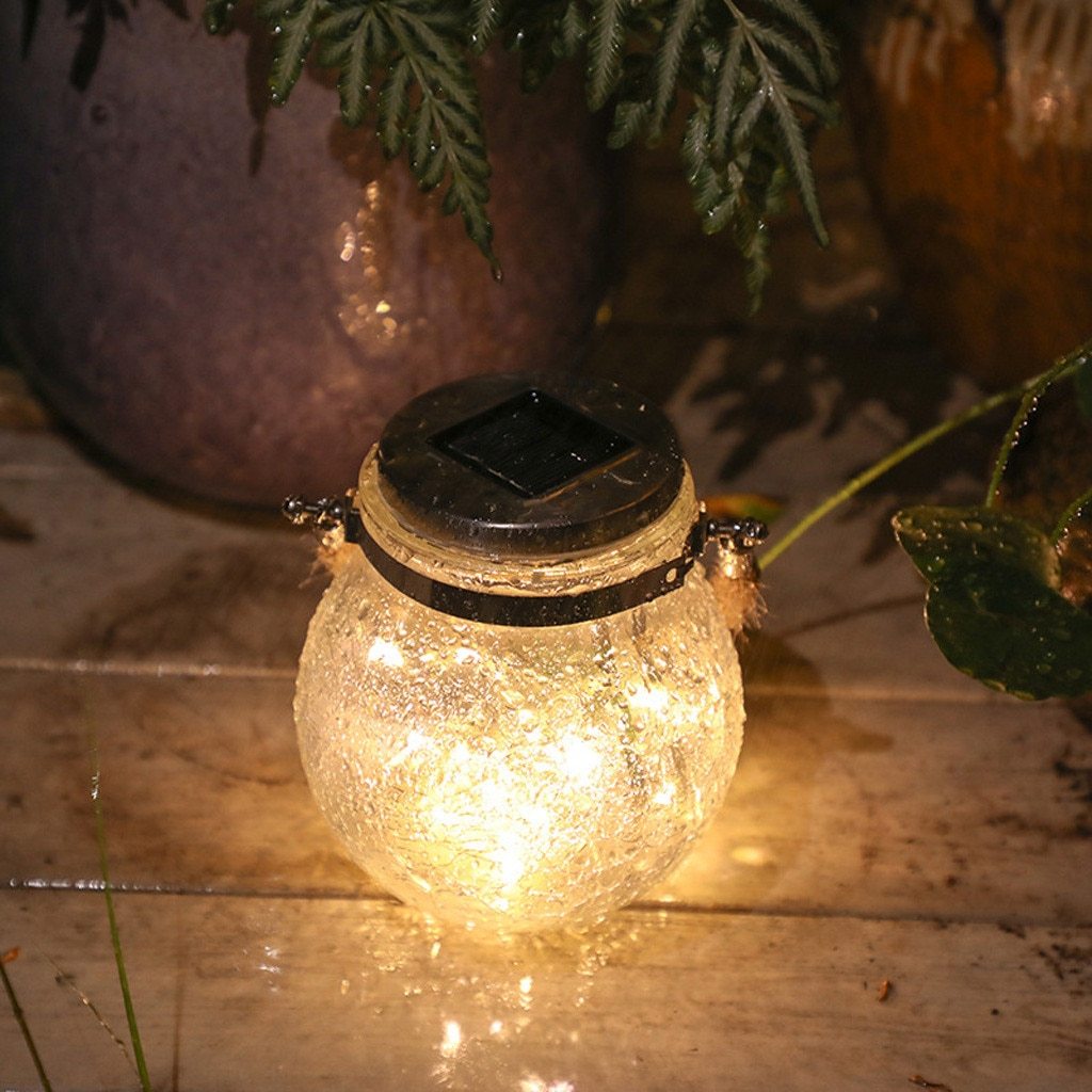 Modern Round Glass Jar Garden Hanging Lamp – Warmly
