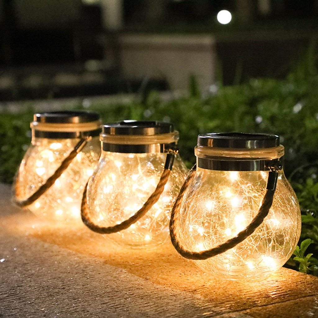 Modern Round Glass Jar Garden Hanging Lamp – Warmly