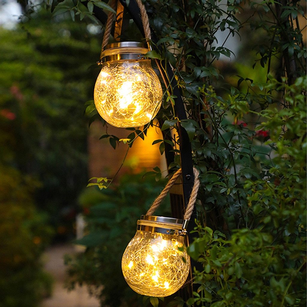 Modern Round Glass Jar Garden Hanging Lamp – Warmly