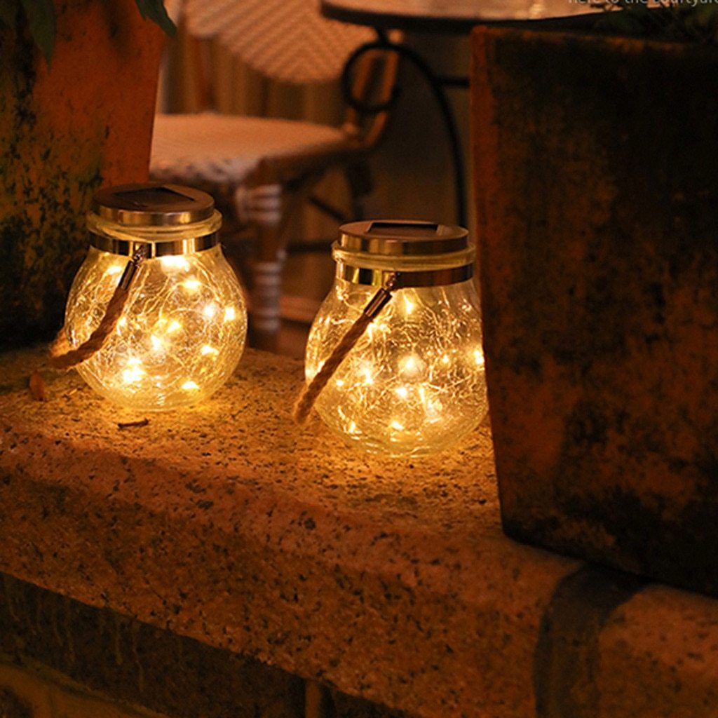 Modern Round Glass Jar Garden Hanging Lamp – Warmly