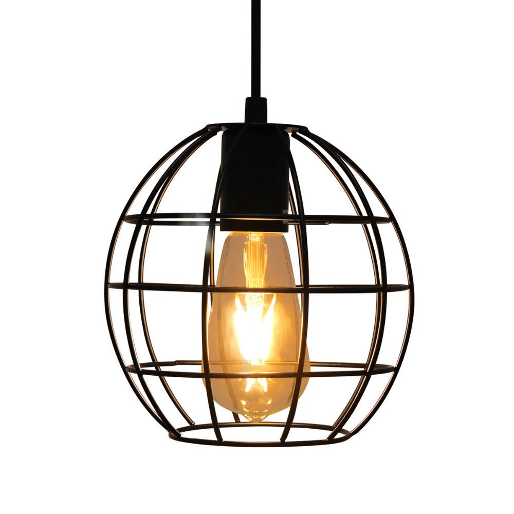 Spherical Hanging Cage Drop Ceiling Light – Warmly