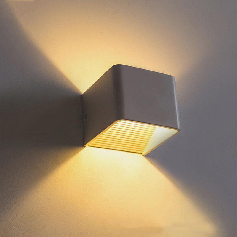 Modern LED Up Down Cube Wall Lamp – Warmly