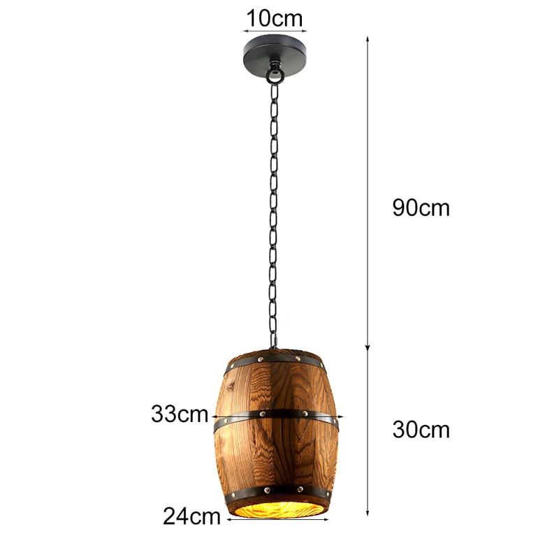 Erato - Hanging Wooden Wine Barrel Light – Warmly
