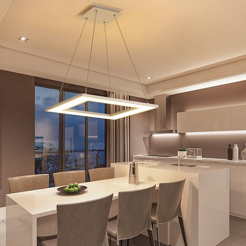 Regina - Modern Hanging Frame LED Lamp – Warmly