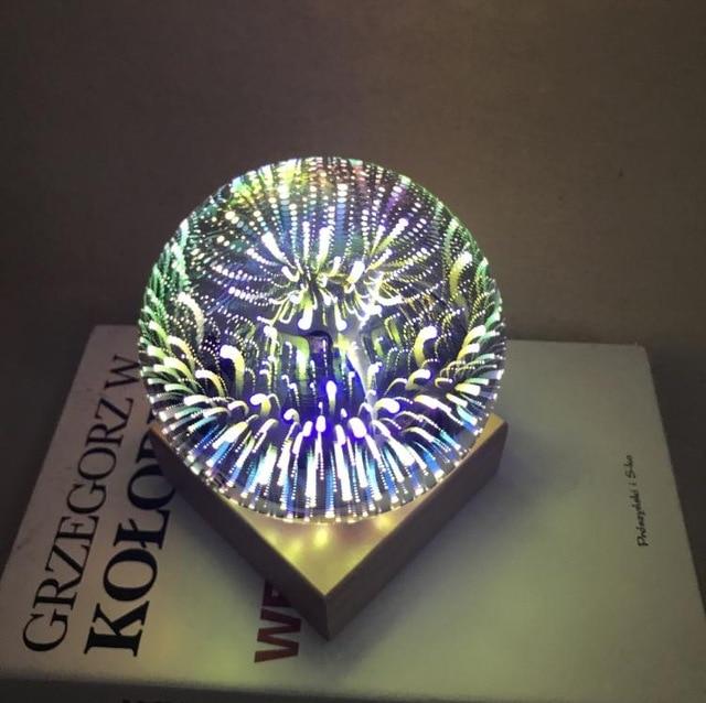Modern Art-Deco Crystal Ball Night Light – Warmly