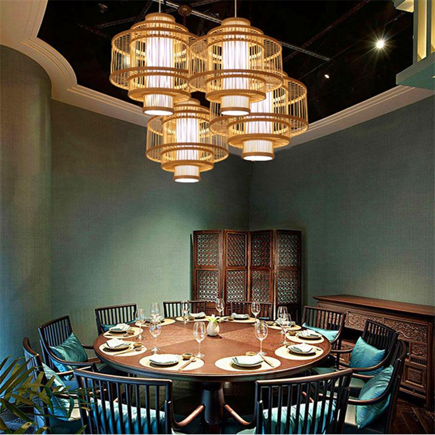Calico - Bamboo Pendant Hanging Light – Warmly